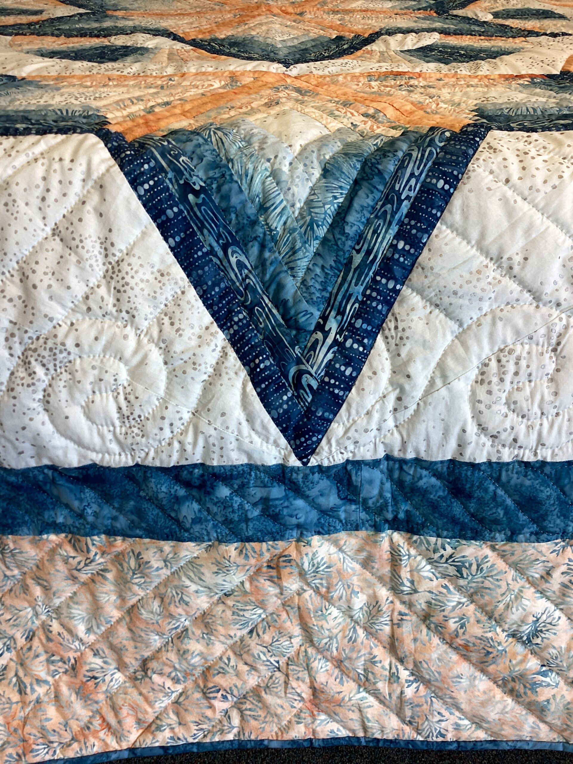 Star of Beauty Queen Size Hand-Stitched Quilt