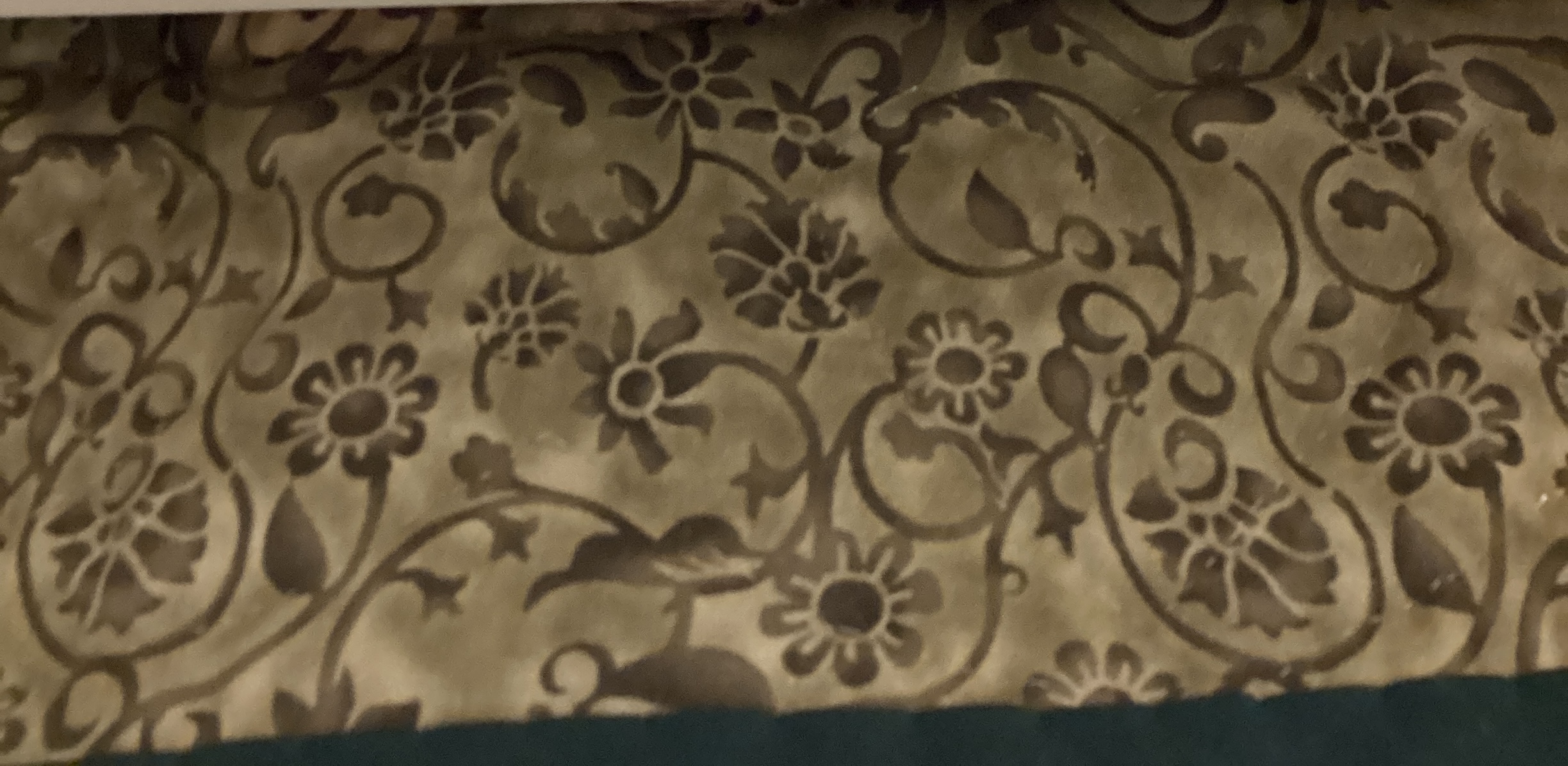 Log Cabin Wall Hanging in Shades of Green